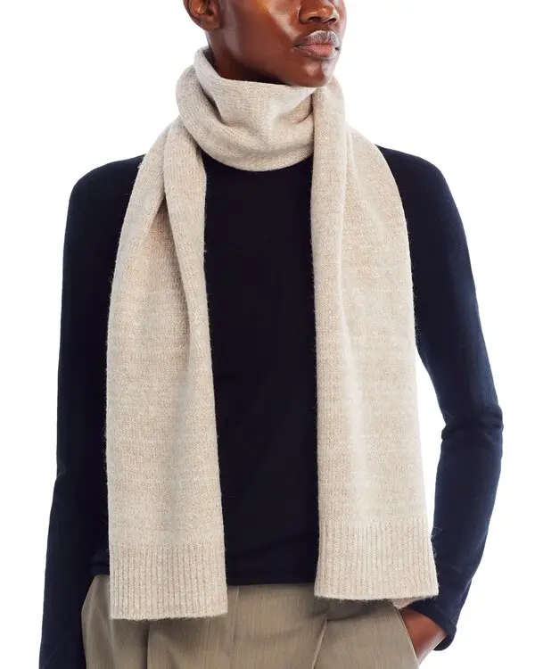 V. Fraas Aqua Shiny Knit Scarf Exclusive - Cream