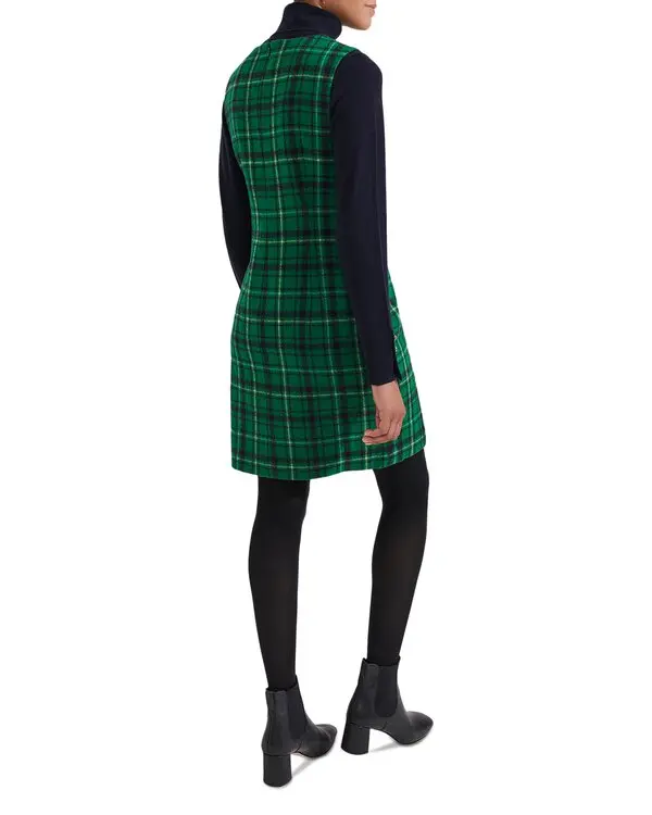 HOBBS LONDON Margot Plaid Sheath Dress - Green Multi