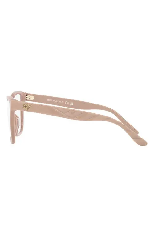 Tory Burch 55mm Oval Eyeglasses - Bone