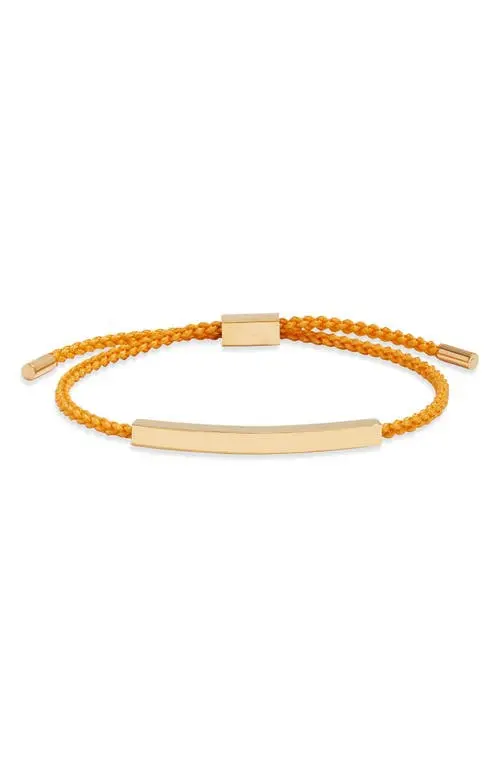 CLIFTON WILSON Braided Pull Through Bracelet - Gold/ Orange