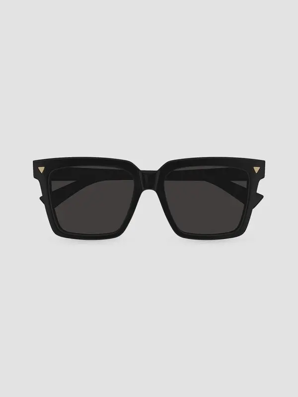 Bottega Veneta Triangle Stud 55mm Sunglasses - Black