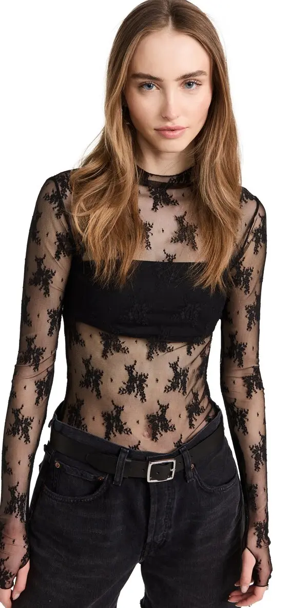 Free People Lady Lux Layering Top - Black