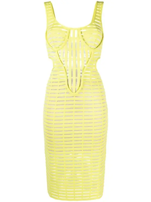 GENNY Iconic Cut-out Knit Midi Dress