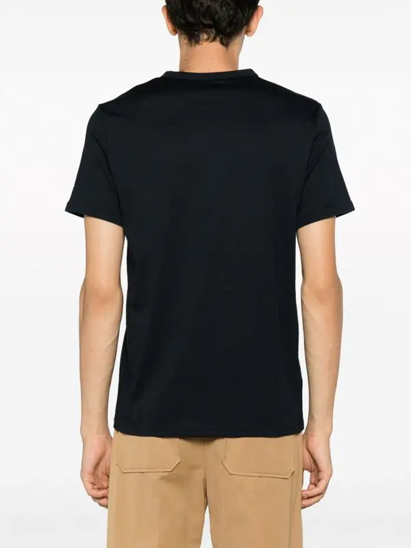 Fred Perry Logo-embroidered Cotton T-shirt - Blue