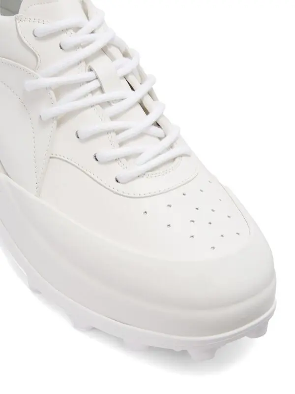 JIL SANDER Chunky Panelled Leather Sneakers - White