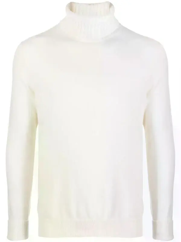 BALLANTYNE Roll-neck Cashmere Jumper - White