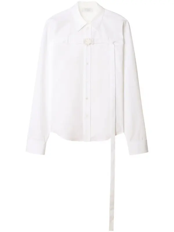 Off-White Buckled Cotton Poplin Shirt