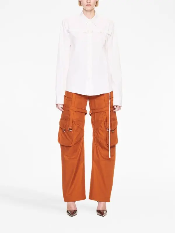 Off-White Buckled Cotton Poplin Shirt