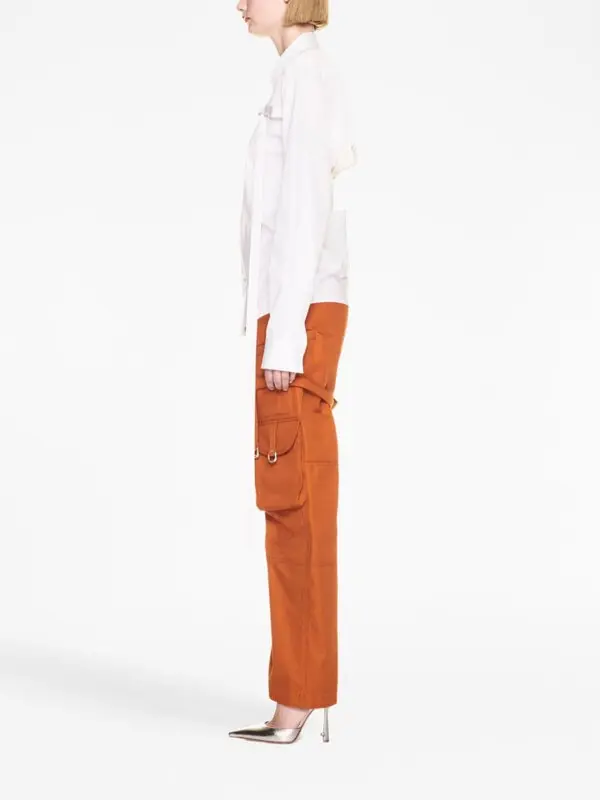 Off-White Buckled Cotton Poplin Shirt