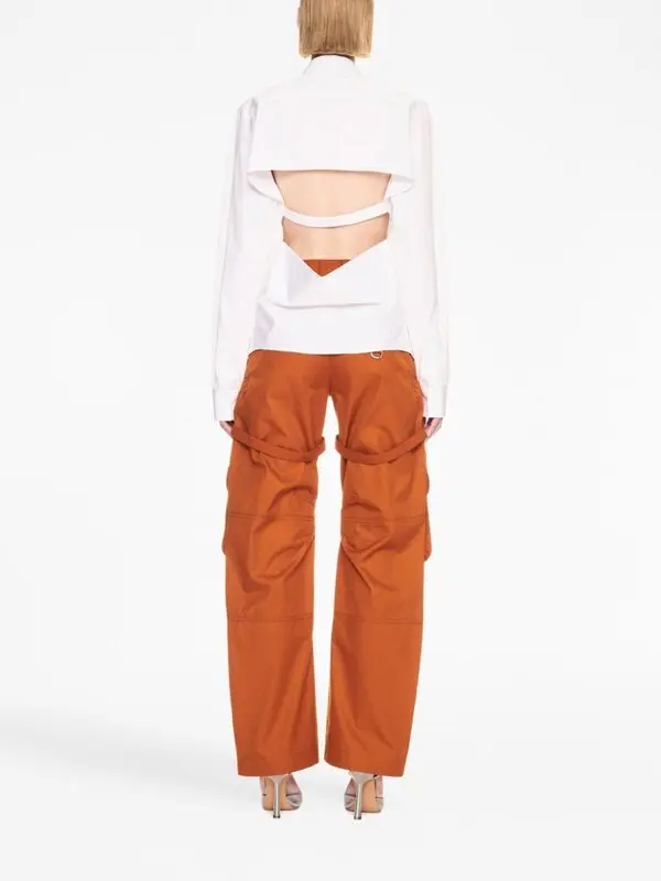 Off-White Buckled Cotton Poplin Shirt