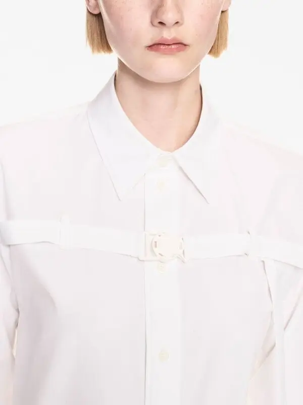 Off-White Buckled Cotton Poplin Shirt