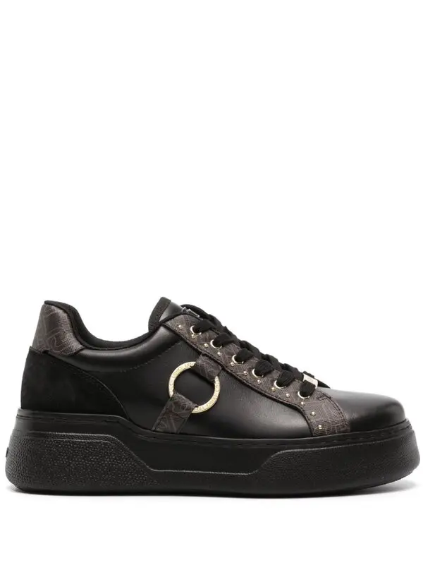 Liu Jo Ring-detailed Monogram-pattern Sneakers