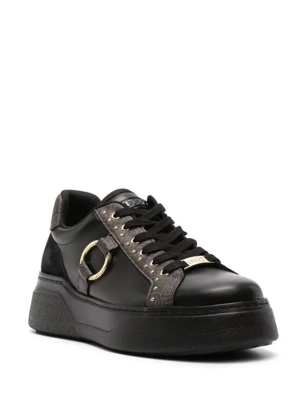 Liu Jo Ring-detailed Monogram-pattern Sneakers