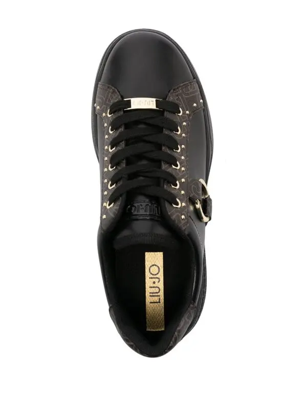 Liu Jo Ring-detailed Monogram-pattern Sneakers