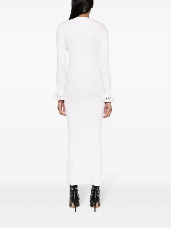 Rabanne Open-knit Panel Midi Dress