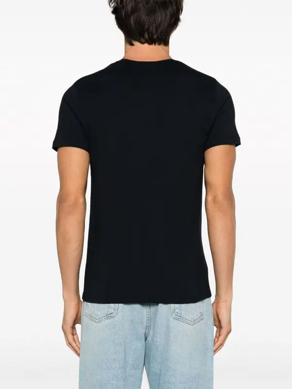 Fred Perry Logo-embroidered Cotton T-shirt - Blue