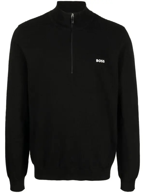 BOSS Momentum Half-zip Sweatshirt - Black