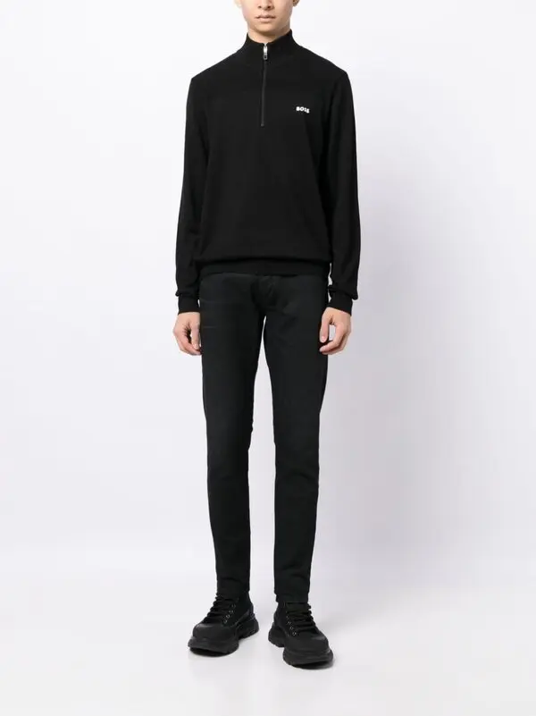 BOSS Momentum Half-zip Sweatshirt - Black