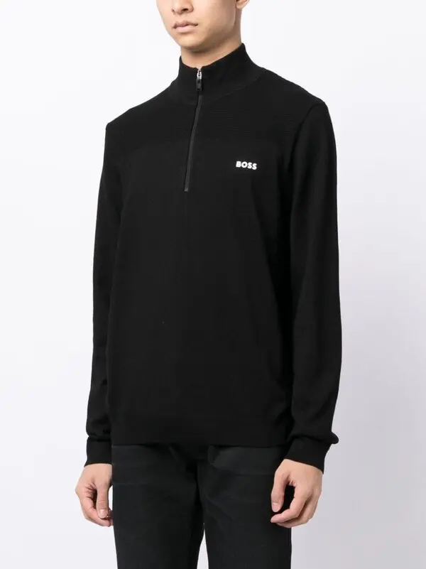 BOSS Momentum Half-zip Sweatshirt - Black