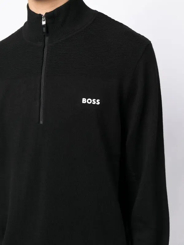 BOSS Momentum Half-zip Sweatshirt - Black