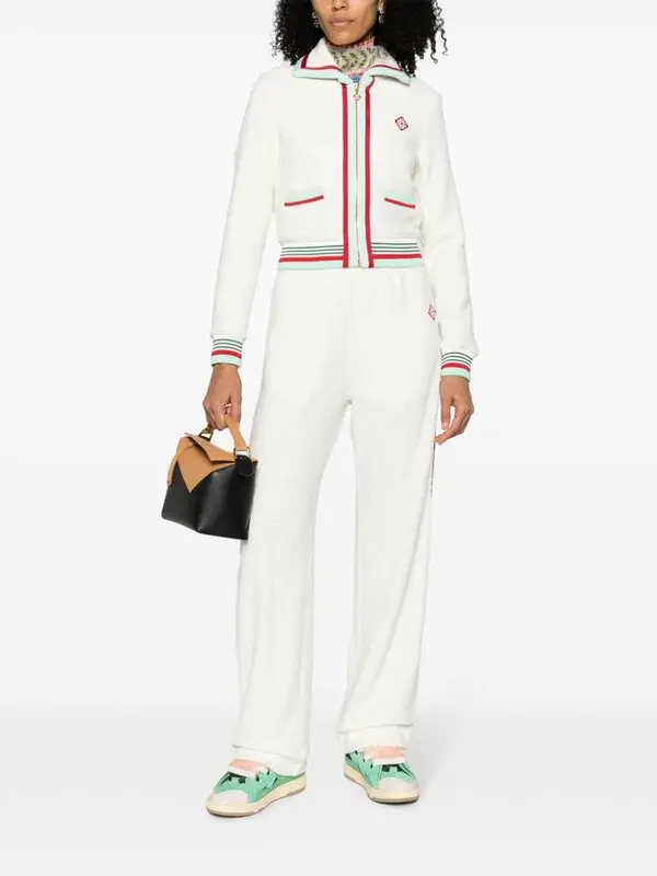 Casablanca Logo-patch Side-stripe Fleece Track Pants