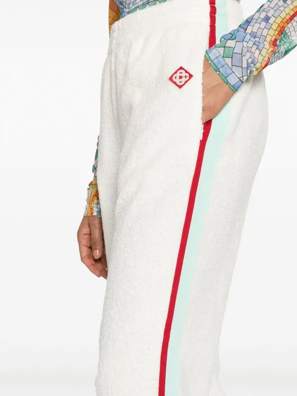 Casablanca Logo-patch Side-stripe Fleece Track Pants
