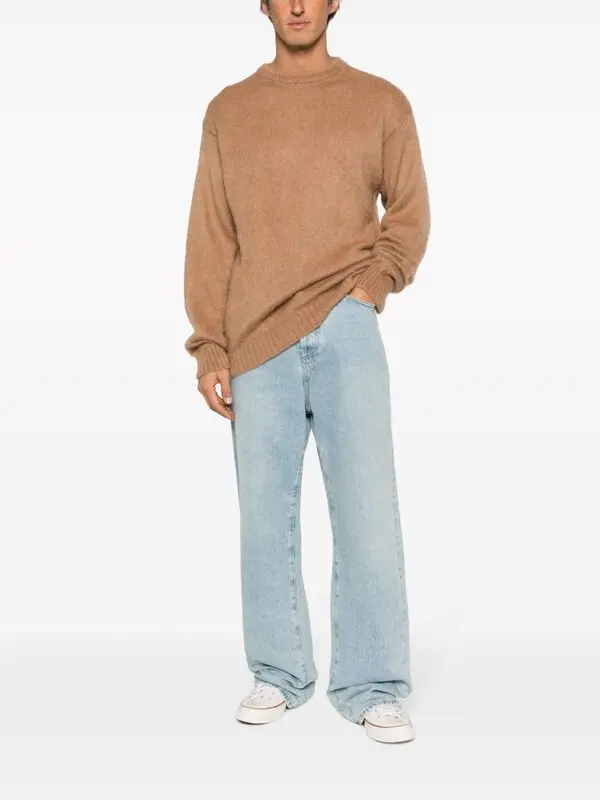 FAMILY FIRST Brushed-effect Mohair-blend Jumper - Neutrals