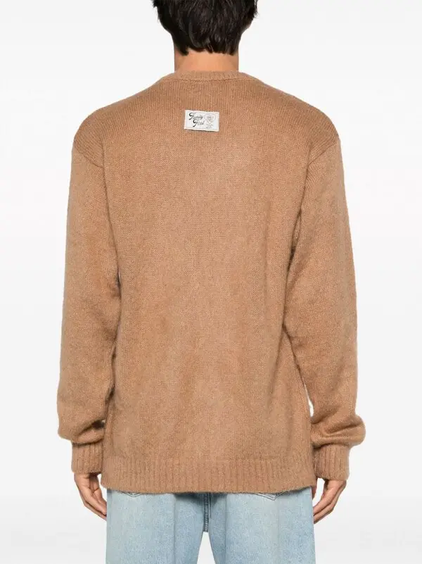 FAMILY FIRST Brushed-effect Mohair-blend Jumper - Neutrals