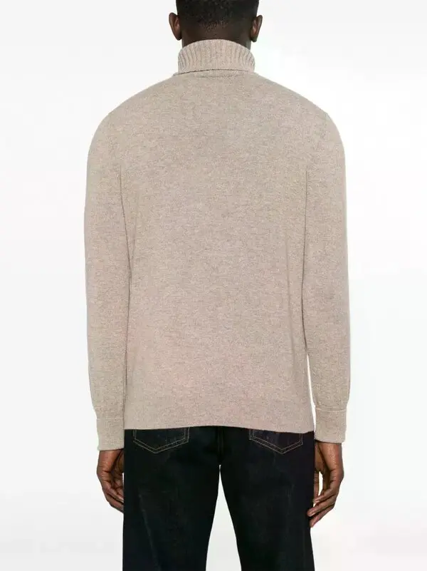 BALLANTYNE Roll-neck Cashmere Jumper - Neutrals