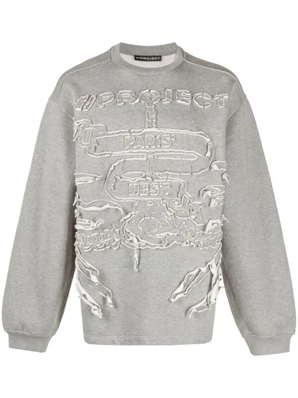 Y/project Distressed Cotton Sweatshirt