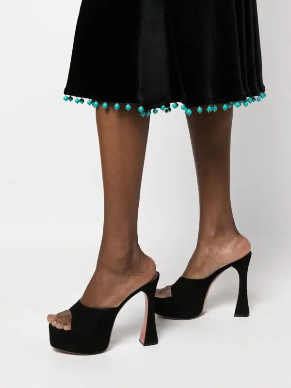 Roberto Cavalli Beaded-trim High-waisted Skirt
