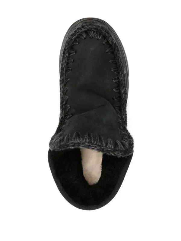Mou Shearling-lined Ankle Boots - Black