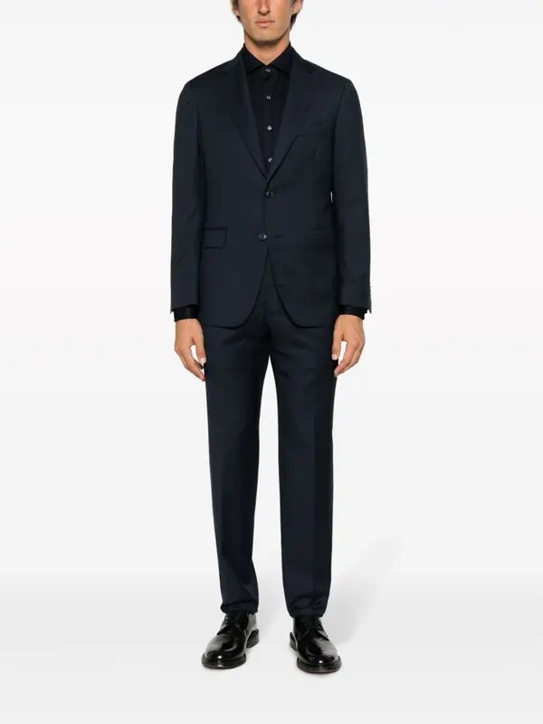 Boggi Milano Long-sleeve Cotton Shirt - Blue