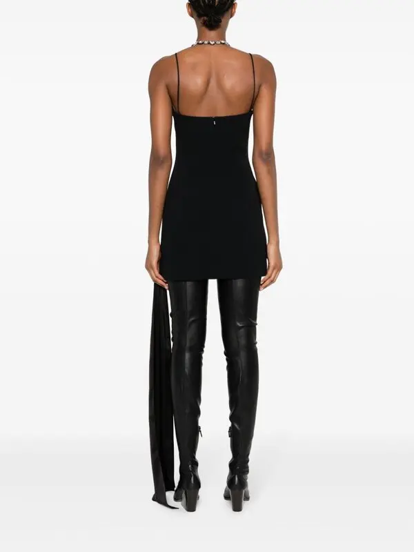 David Koma Draped-skirt Panelled Minidress