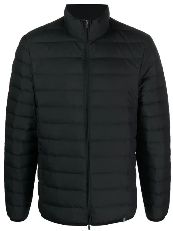 Boggi Milano Logo-embroidered Zip-up Quilted Jacket