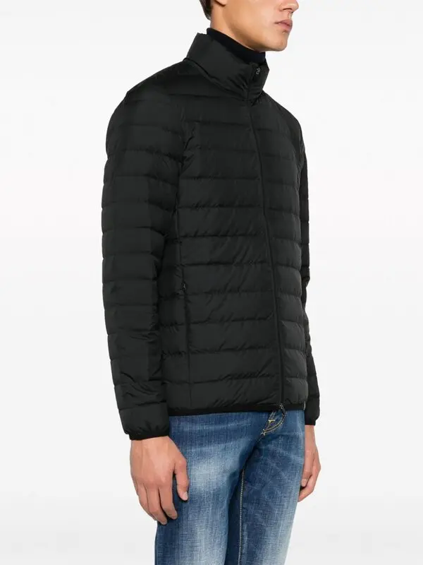 Boggi Milano Logo-embroidered Zip-up Quilted Jacket