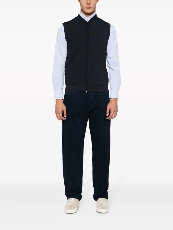 Boggi Milano Zip-up Stretch-jersey Gilet