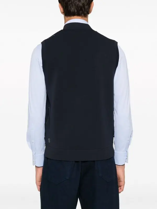 Boggi Milano Zip-up Stretch-jersey Gilet