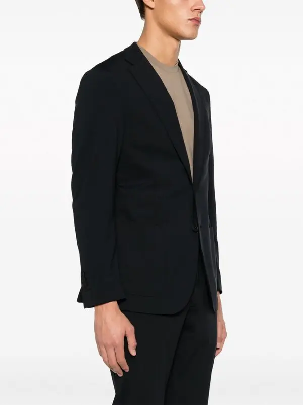 Boggi Milano Peak-lapels Single-breasted Blazer - Black