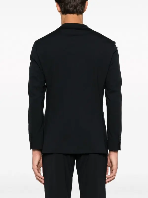 Boggi Milano Peak-lapels Single-breasted Blazer - Black
