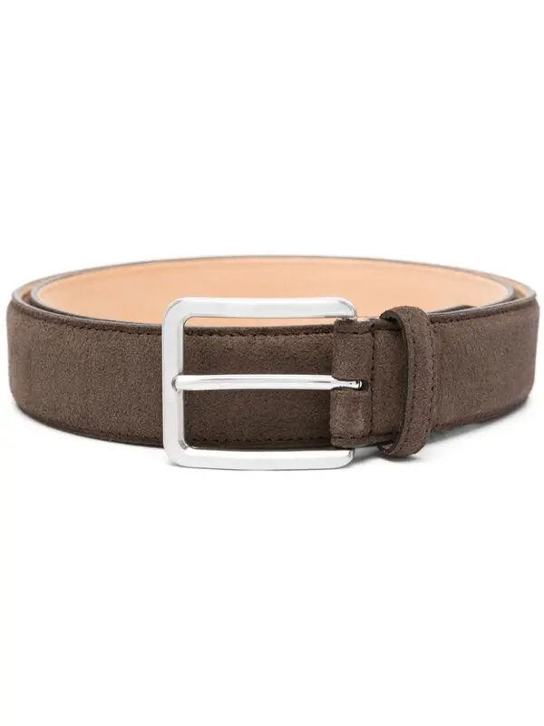 Boggi Milano Buckle-fastening Suede Belt - Brown