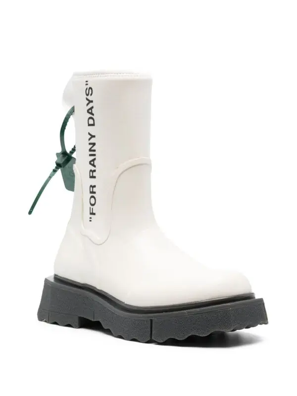 Off-White Slogan-print Ankle Boots