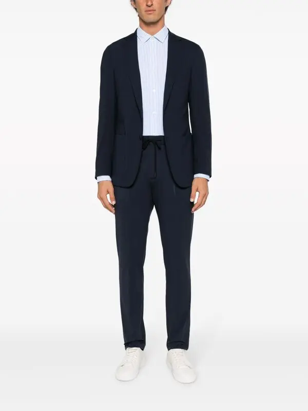 Boggi Milano Single-breasted Notched-lapels Blazer - Blue