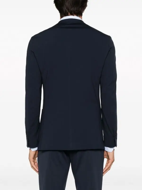 Boggi Milano Single-breasted Notched-lapels Blazer - Blue
