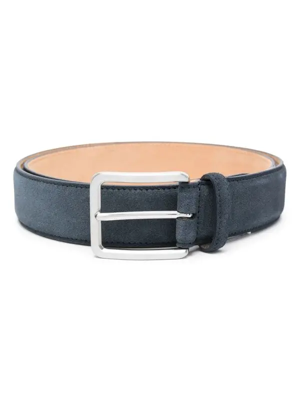 Boggi Milano Buckle-fastening Suede Belt - Blue