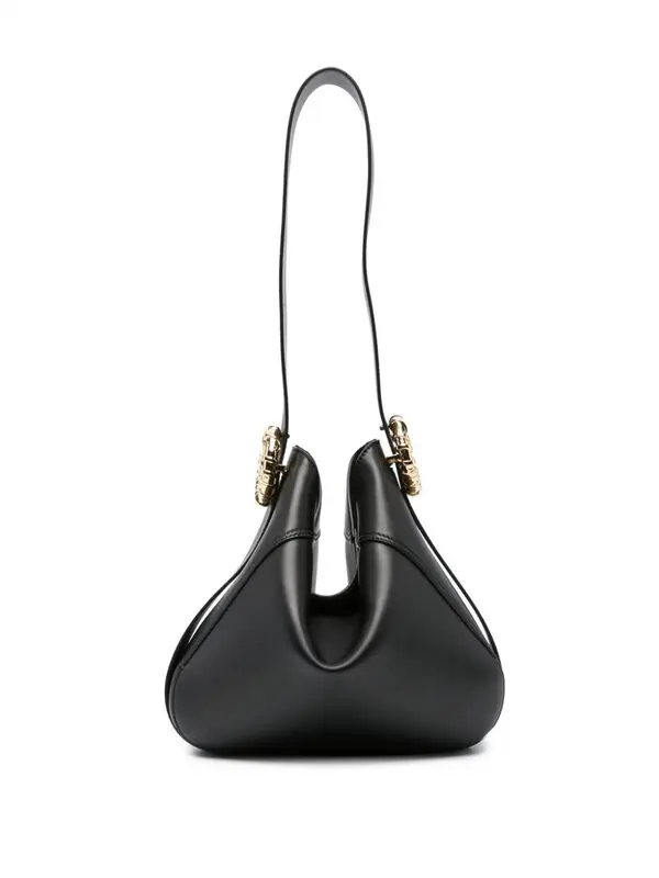 LANVIN Melodie Leather Shoulder Bag - Black