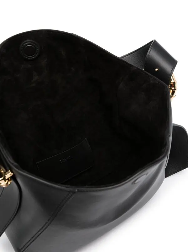 LANVIN Melodie Leather Shoulder Bag - Black