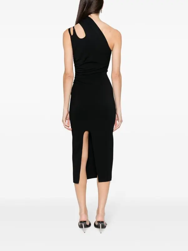 MUGLER Asymmetric Midi Dress
