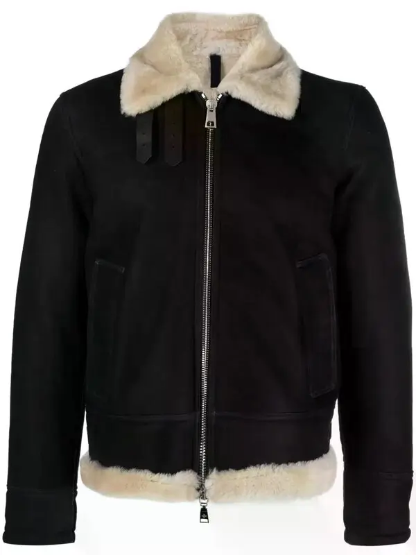 Tagliatore Zip-up Shearling Leather Jacket