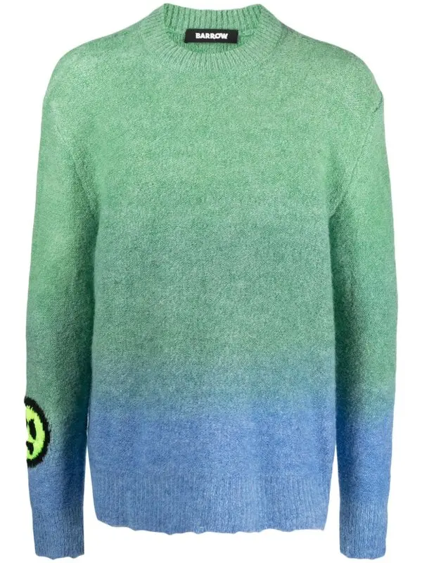 BARROW Intarsia-knit Logo Gradient-effect Jumper
